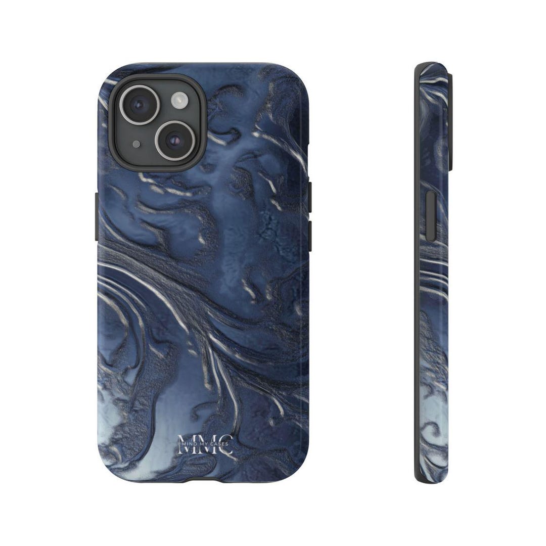 Abstract Blue Ocean Waves Phone Case | Zbrush Dark Blue Liquid Phone ...