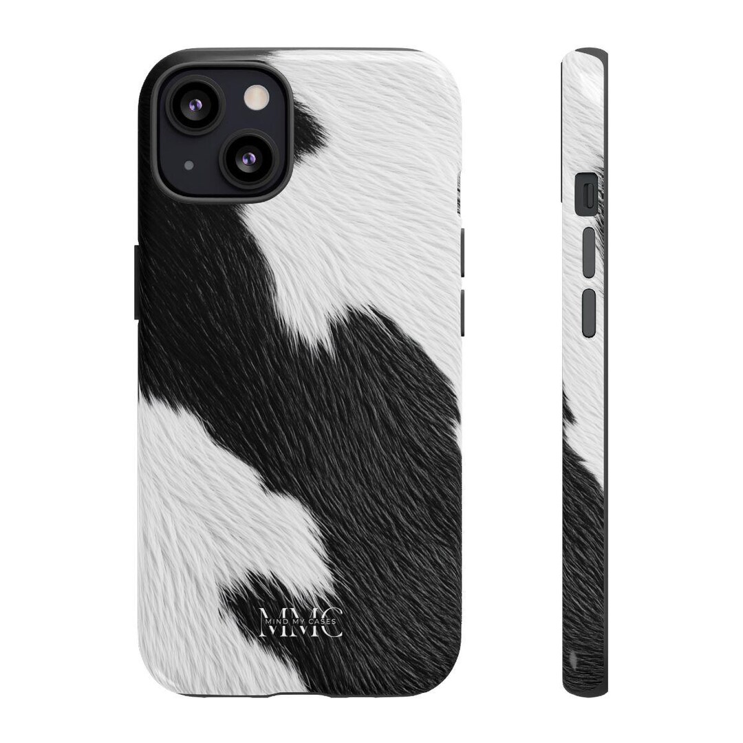 Cute Black and White Cow Fur Pattern Phone Case | Cow Fur Print ...