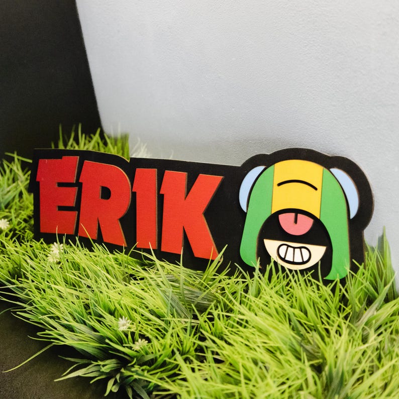 Personalized Brawl Stars Name Sign, Gift for Kids, Wall Wooden Letters ...