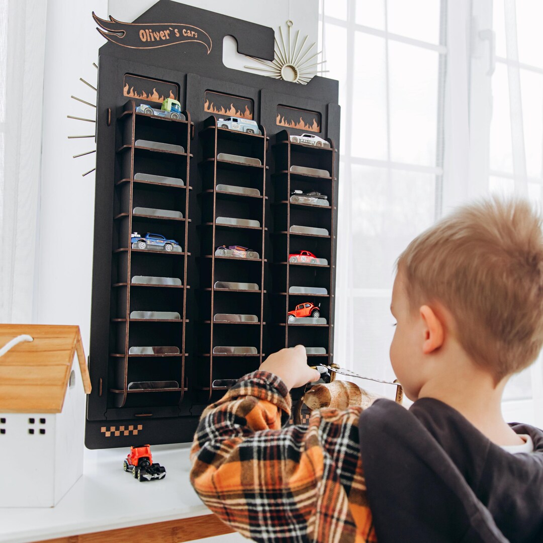 Wooden Mini Car Organizer for Kids Room – Stylish Wall Shelf Décor - Etsy