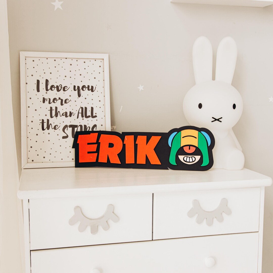 Personalized Brawl Stars Name Sign, Gift for Kids, Wall Wooden Letters ...