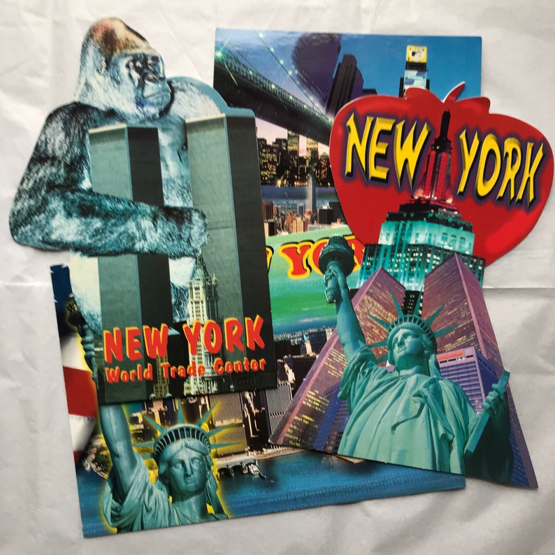 4 Jumbo NYC Post Cards, Unused Vintage Post Cards, 1990s New York City ...