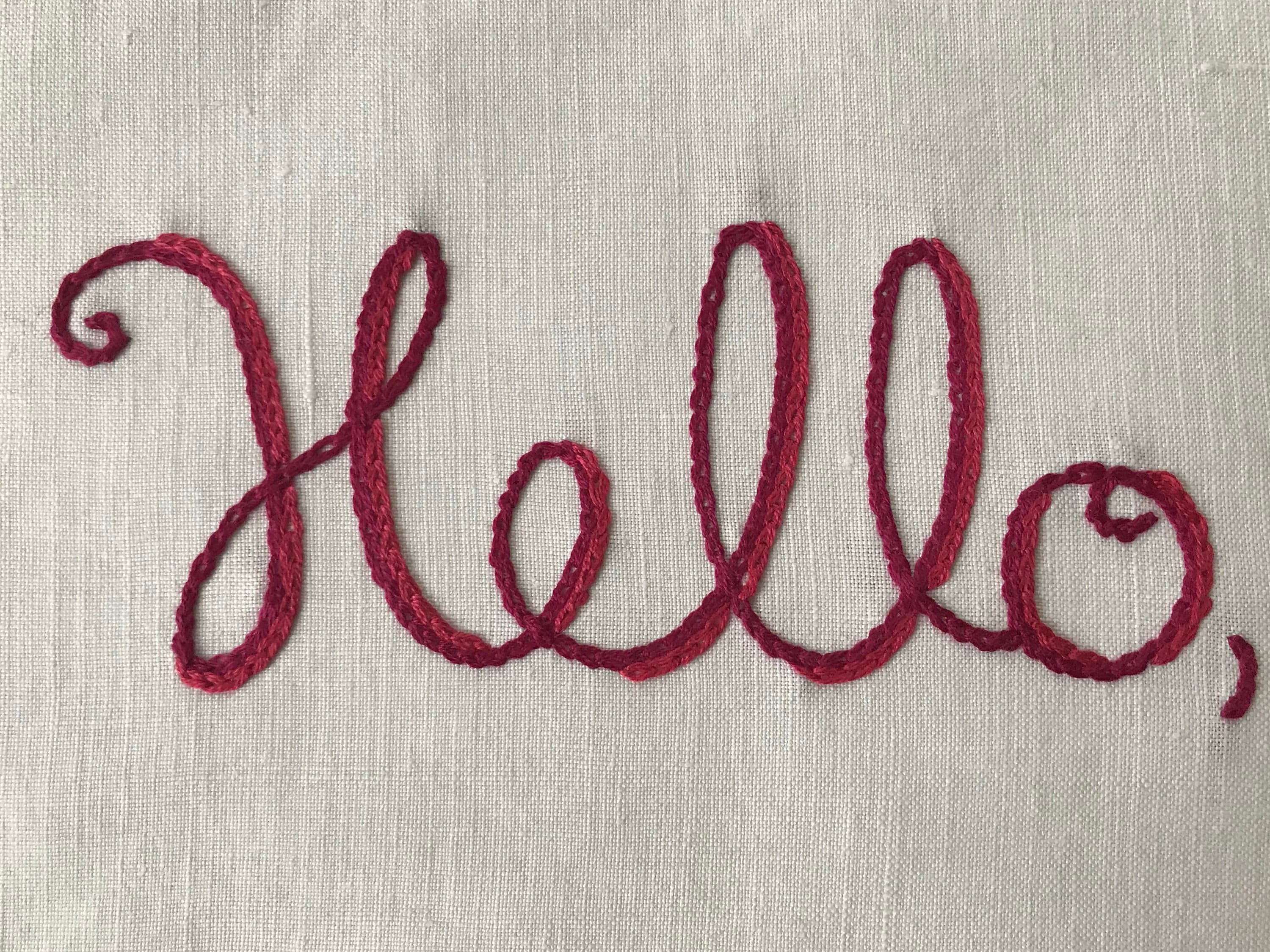 Hello Fancy Tapestry Embroidery Art Hand Stitched - Etsy