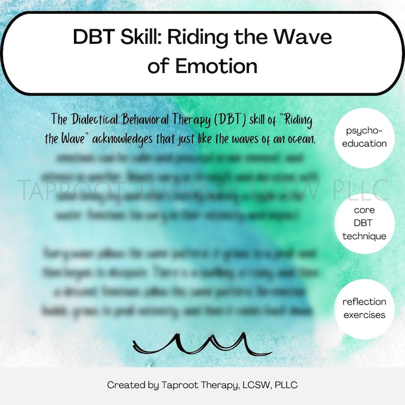 DBT Skill: Riding the Wave of Emotion - Etsy