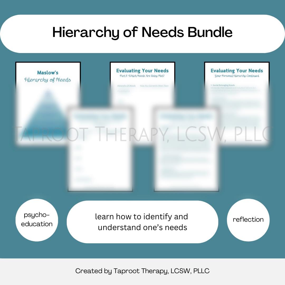 Maslow's Hierarchy of Needs Bundle - Etsy Australia