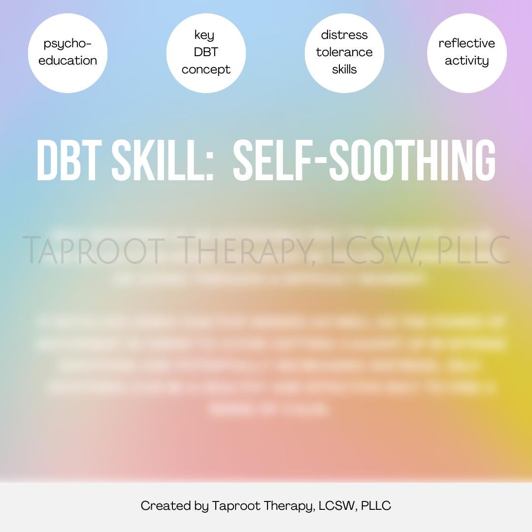 DBT Skill: Self-soothing - Etsy