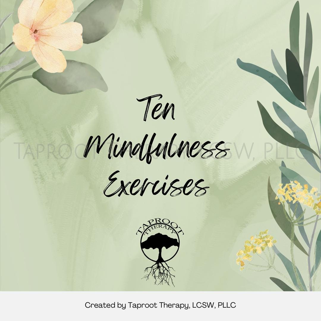 Ten Mindfulness Exercises - Etsy