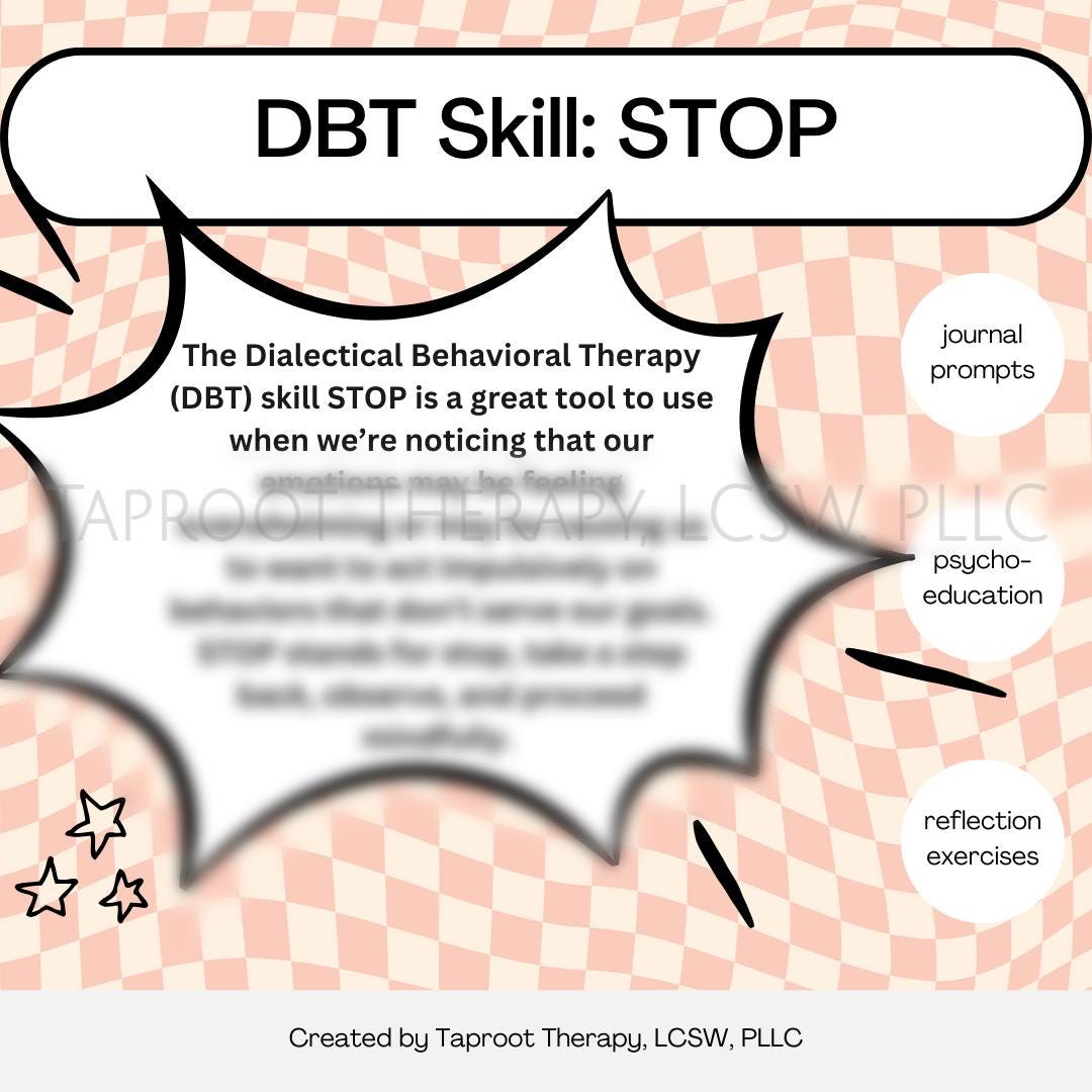 DBT Skill: STOP - Etsy