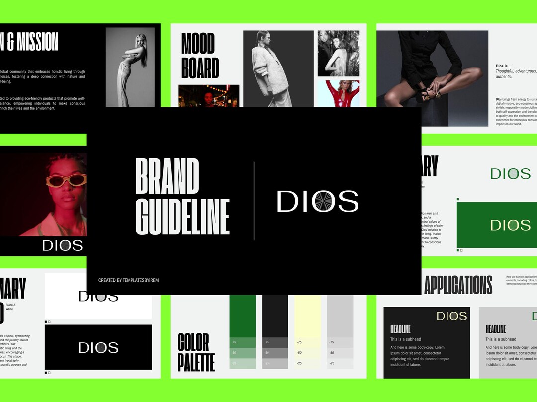 Brand Guidelines Presentation Template for Canva, Visual Identity ...