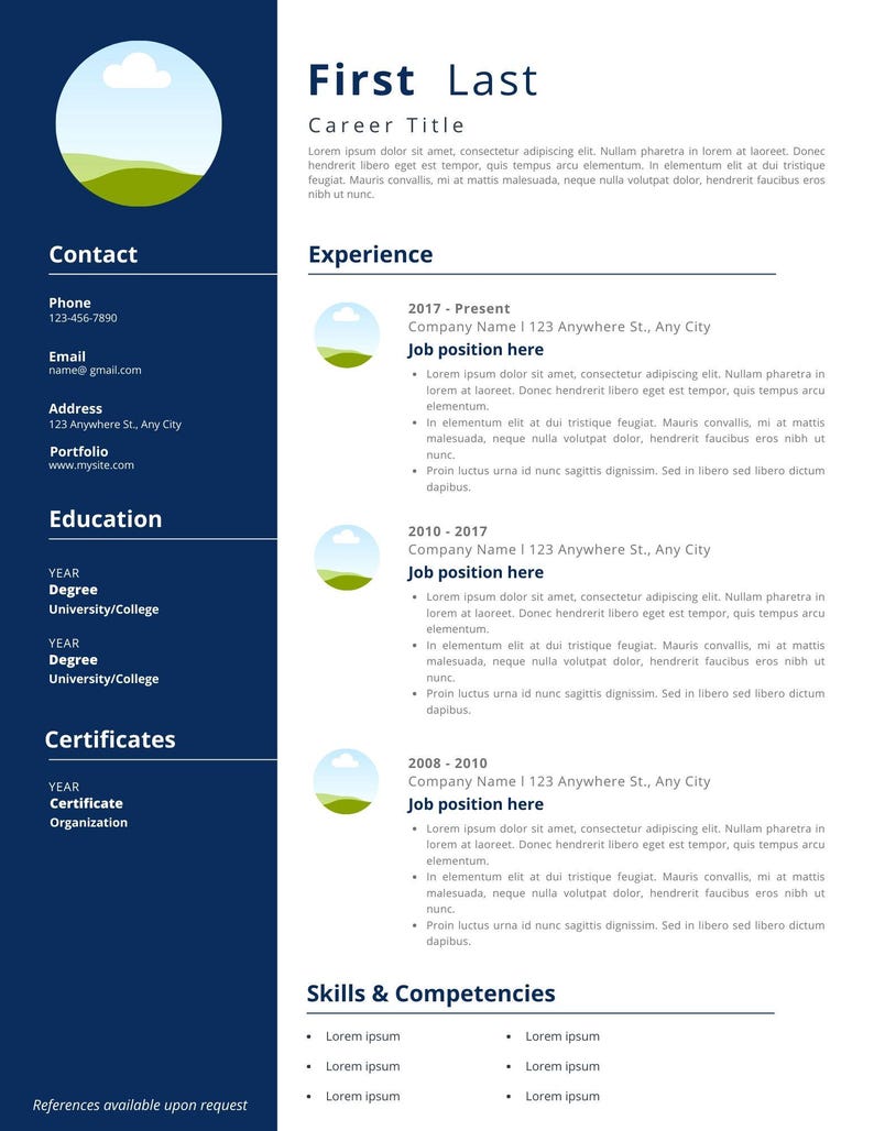 Visual Resume, Employer Logos | TEMPLATE - Etsy