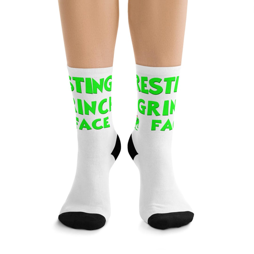 Eco-friendly Grinch Socks Fun Christmas Gifts, Holiday Stocking ...