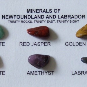 Newfoundland and Labrador Minerals Rock Chart Magnetic Tumbled Polished ...