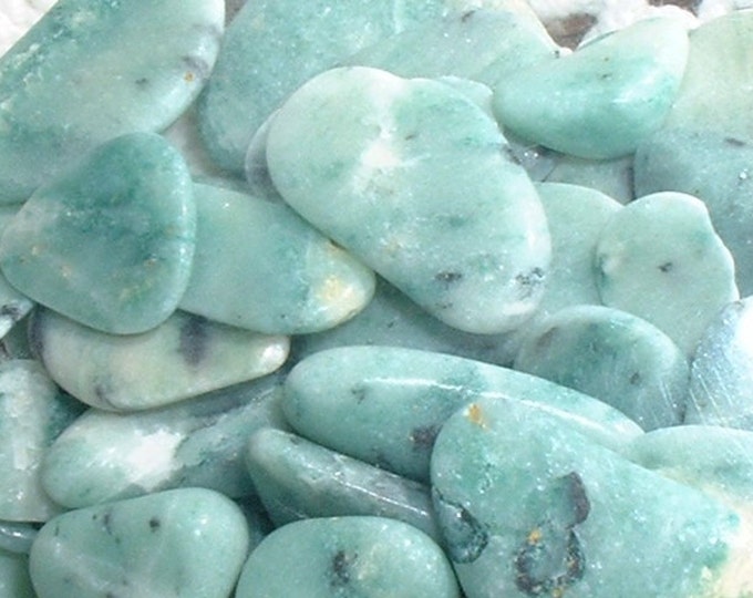 Newfoundland Labrador VIRGINITE Gemstones Tumbled Polished Green White ...