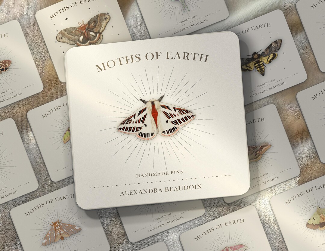 Moth PIN COLLECTION – Realistic Handmade Moth Pins – Collectible Nature ...