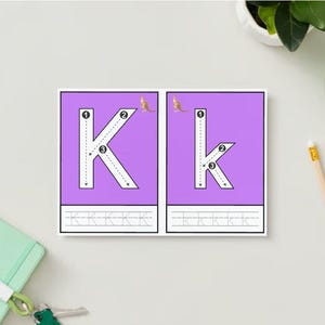 Printable Alphabet Flashcards for Kids - Capital & Small Letter Writing ...