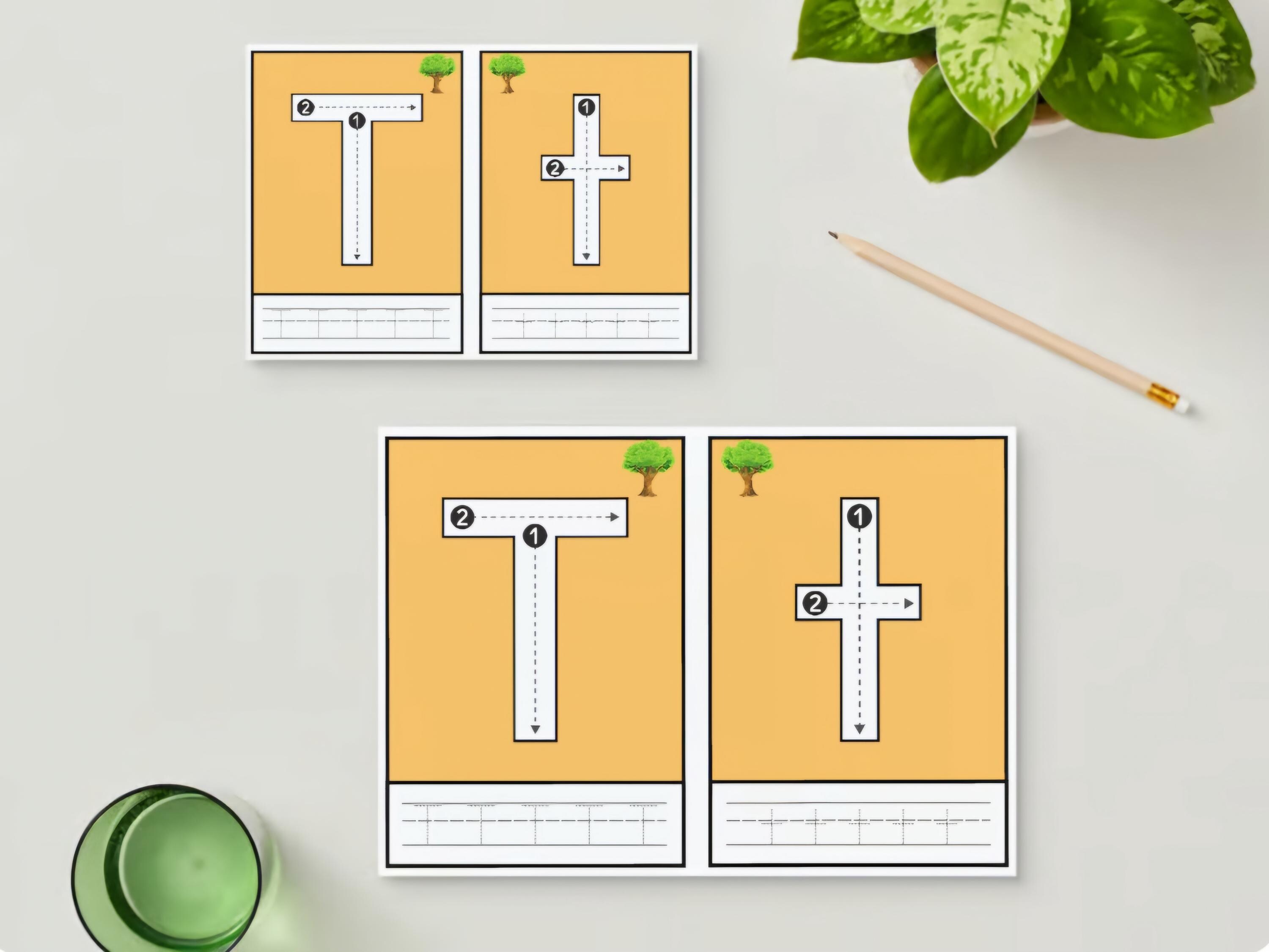 Printable Alphabet Flashcards for Kids - Capital & Small Letter Writing ...