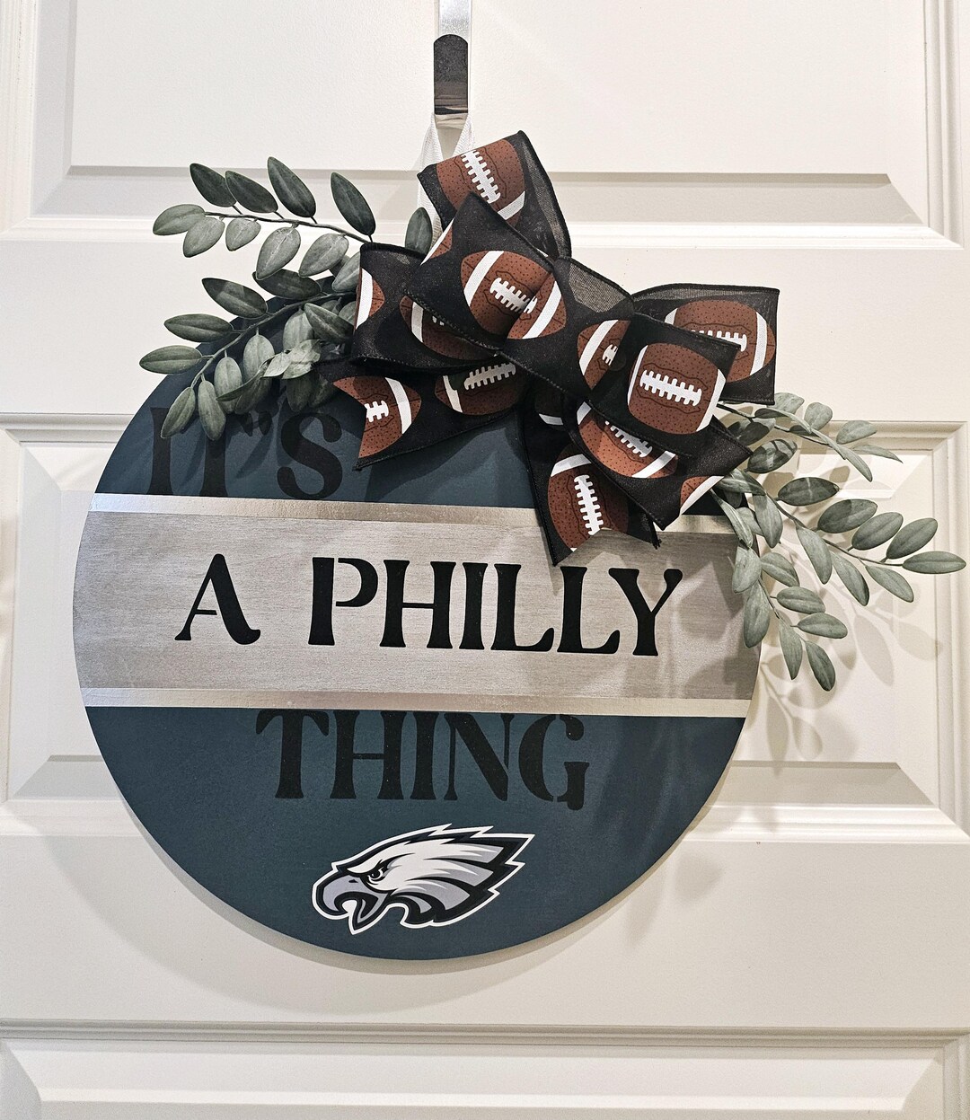 Philadelphia Eagles Door Sign | Football Wood Sign | Eagles Wreath ...