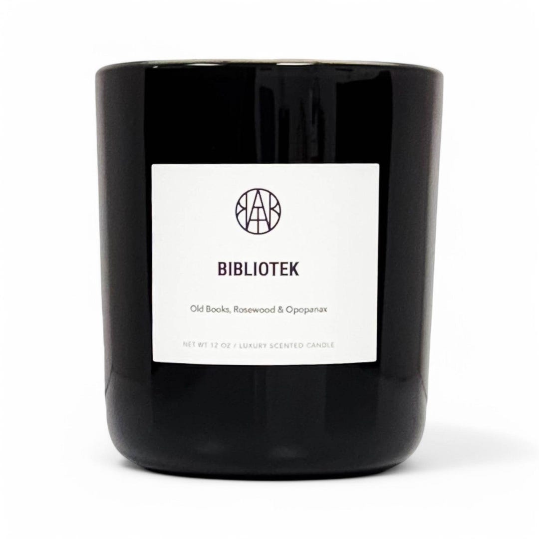 Bibliotek Candle - Books & Old Paper Library Scented Candle - Non-toxic ...