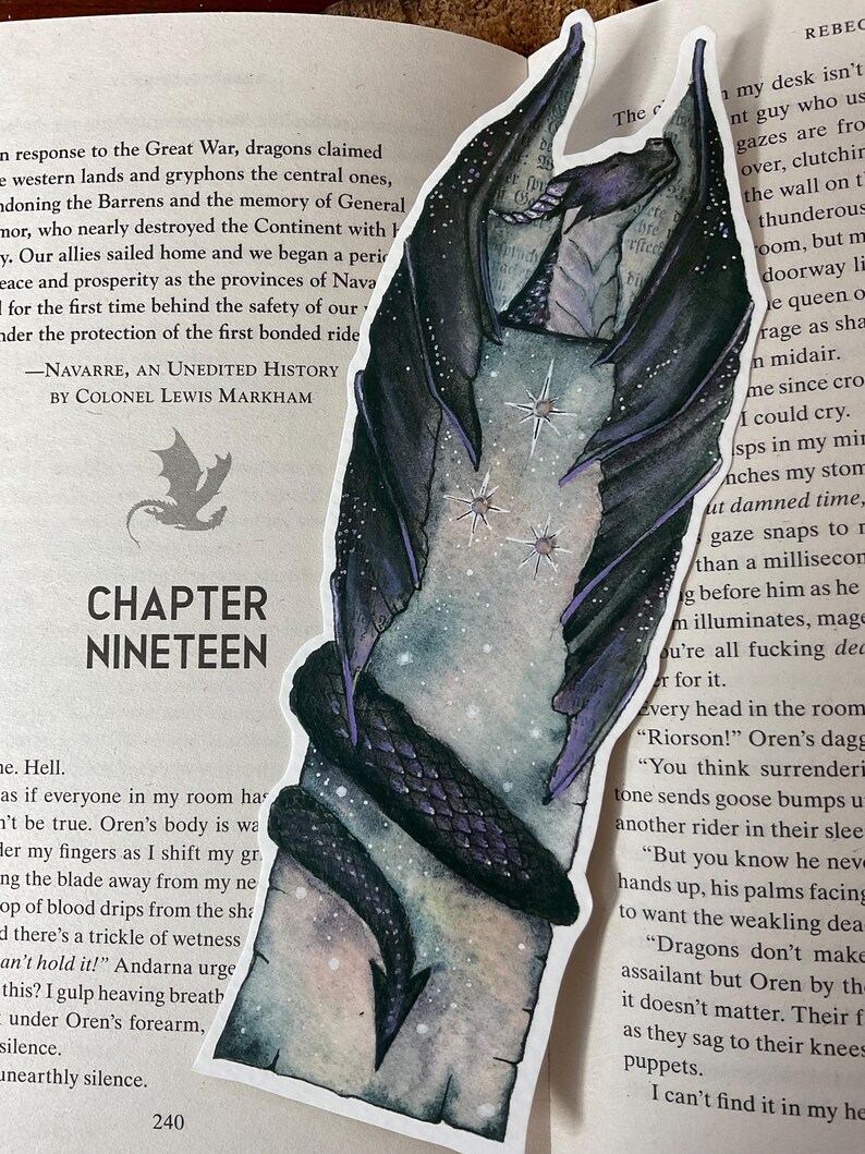 Dragon Bookmark |fourth Wing Inspired| Fantasy Bookmark - Etsy