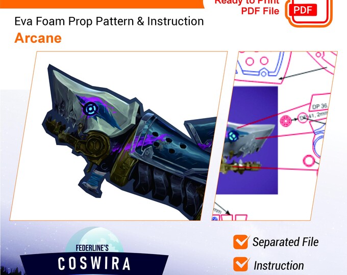 Jinx Arcane Fishbones Cosplay Blueprint and Instruction Guide (PDF ...