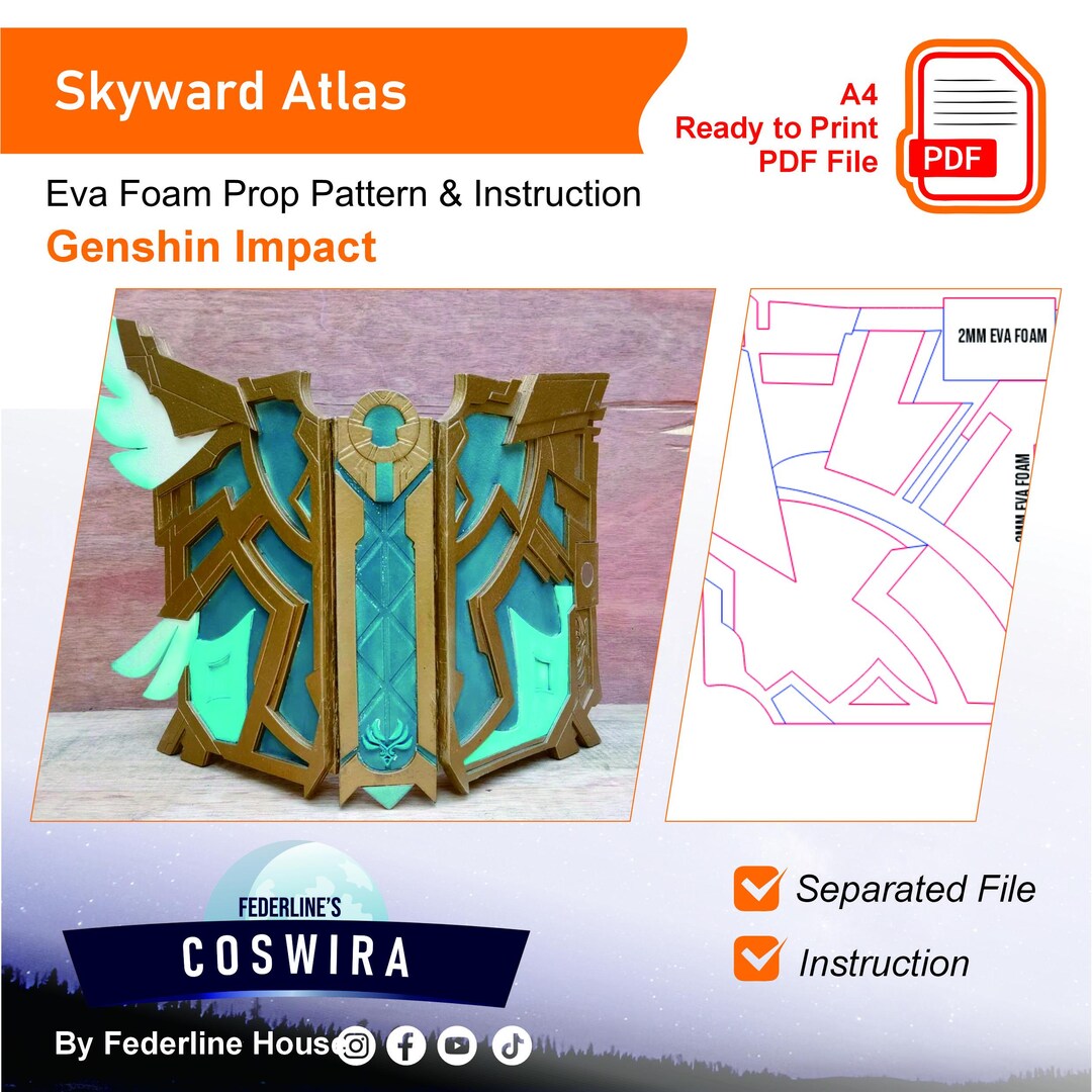 Prop Pattern: Skyward Atlas From Genshin Impact - Etsy