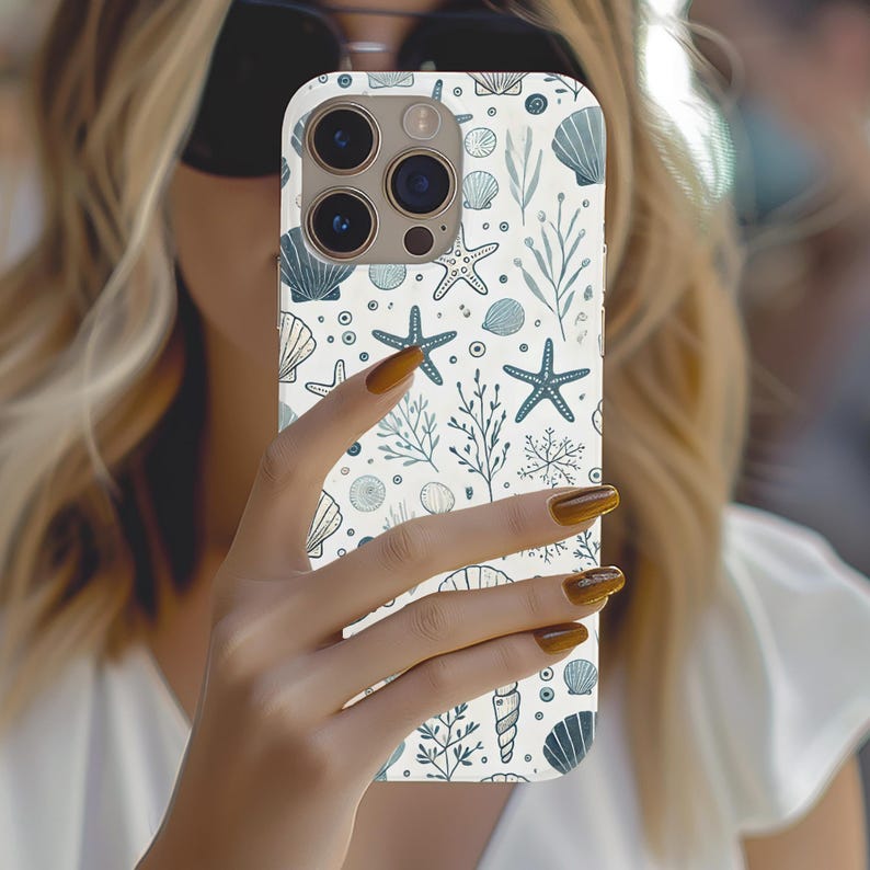 Seashell Starfish Phone Case: Coastal Beach iPhone Samsung Case - Etsy