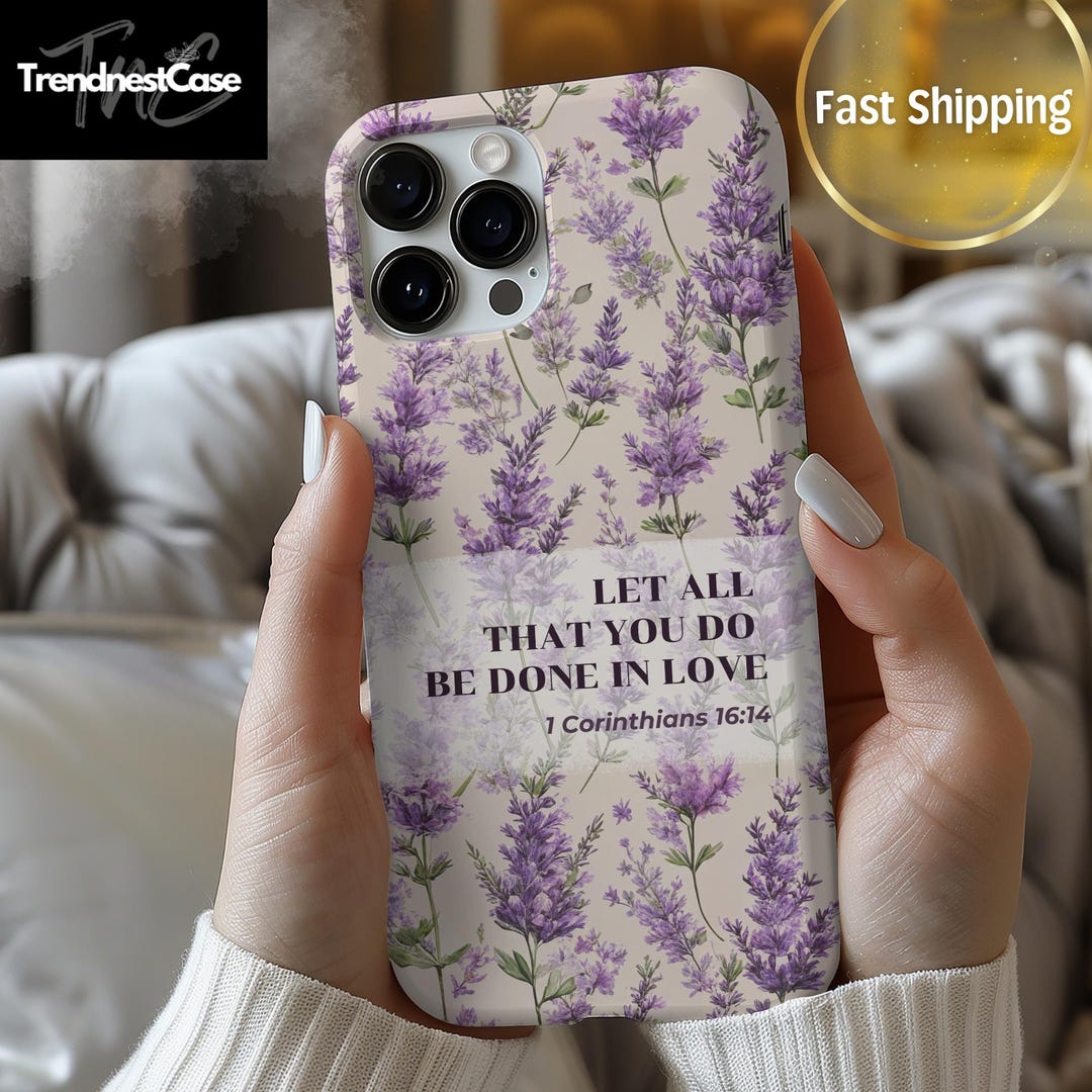 Lavender Bible Verse Phone Case: Inspirational Christian Gift - Etsy