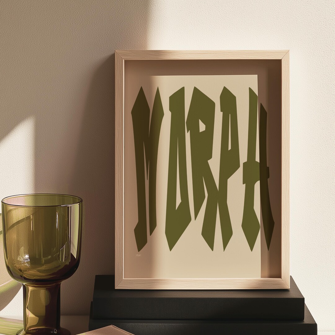 Morph - Green Street Style Graffiti Mid Century Modern Printable Wall ...