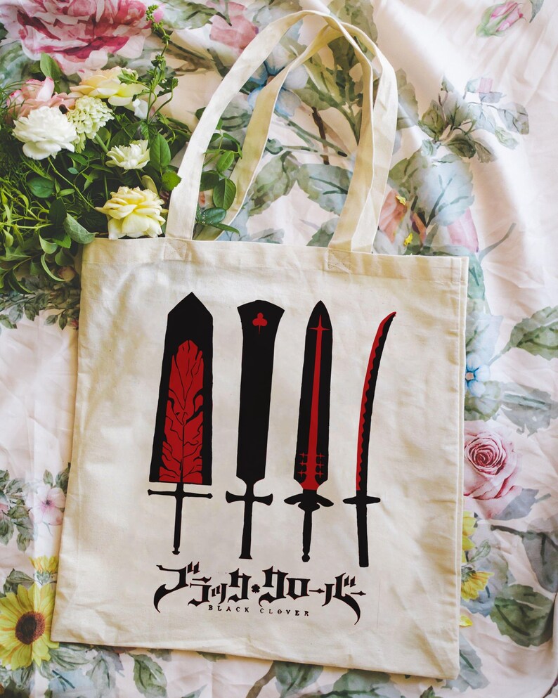Black Clover Sword Katana, Stencil Crest Emblem, Kawaii Ninja Gift ...