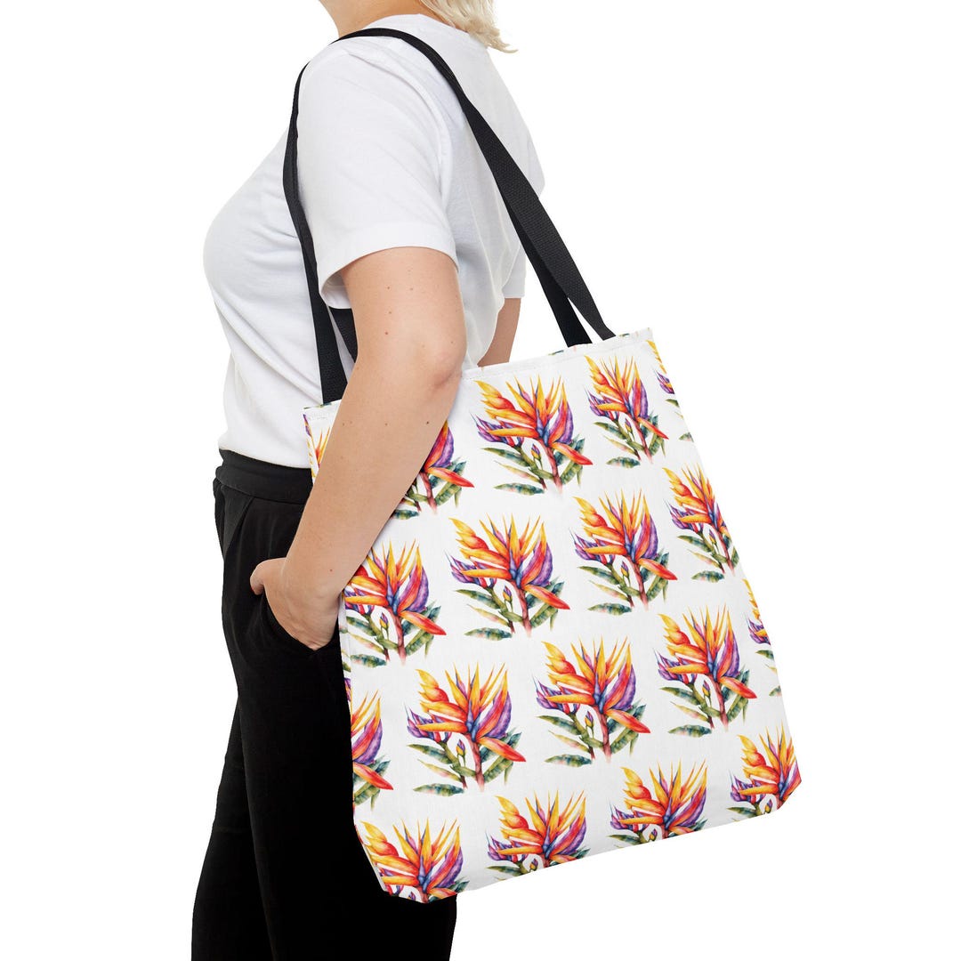 Bird of Paradise Tote Bag, Chic Island-style Beach Bag for Getaways ...