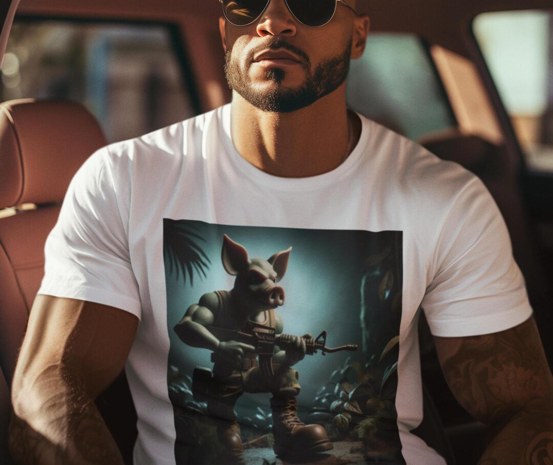 Special Ops, Pig, Military, Jungle, Funny, Patriotic Unisex Tee, Tshirt ...