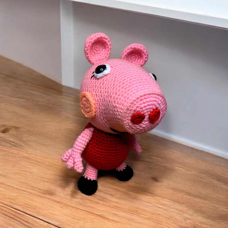 Peppa Pig Crochet Pattern Cute Piggy Crochet Peppa Pig Amigurumi Pattern Peppa Pig Toy Pink ...