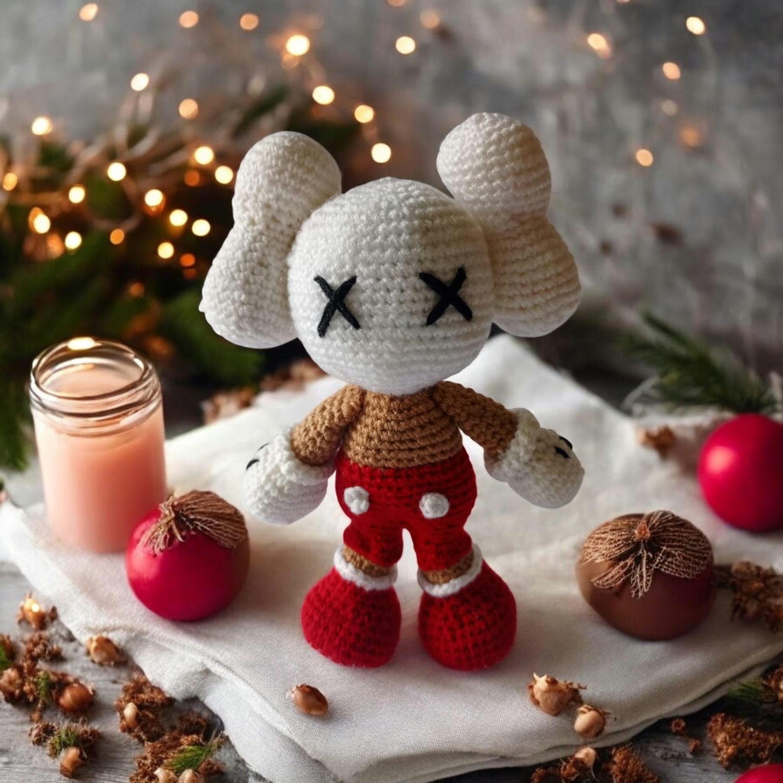 Christmas Kaws Crochet Pattern｜kaws Amigurumi ｜crochet Kaws Pattern ...