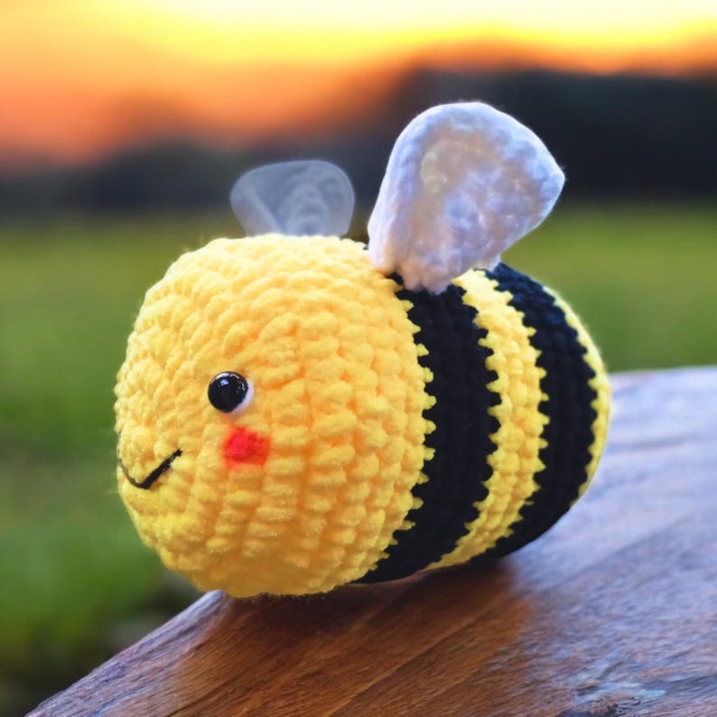 Big Bumblebee Crochet Pattern Bumblebee Amigurumi Crochet Bee Pattern Bumblebee Plushie Pdf ...