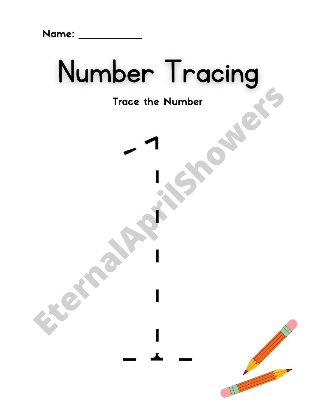 Large Number Tracing Worksheet #1-20 - Etsy