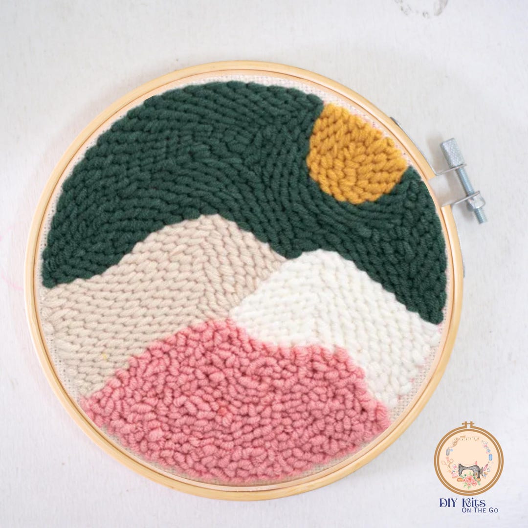 Punch Needle Embroidery Kit, Adult DIY Craft Kit, Beginner Punchneedle Set, Punch Needle ...