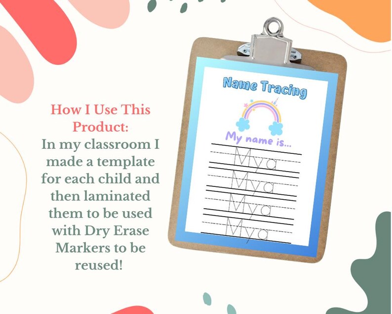 Editable Tracing Practice *canva* Preschool and Kindergarten Practice ...