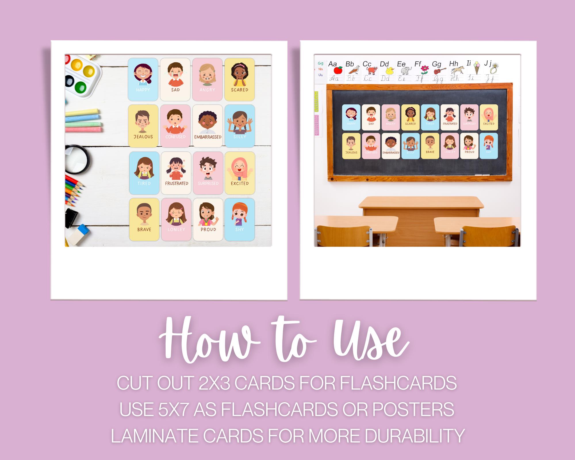 Emotion Face Flashcards Feelings Flashcards Social Emotional Learning ...