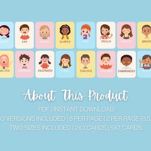 Emotion Face Flashcards Feelings Flashcards Social Emotional Learning ...