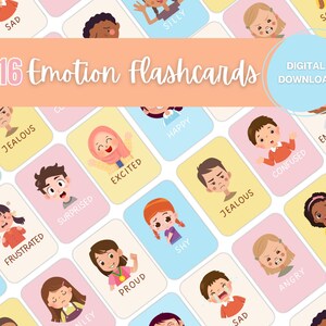 Emotion Face Flashcards Feelings Flashcards Social Emotional Learning ...