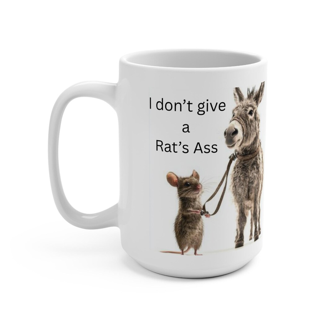 Adult - Rat -15oz, Funny Rat and Ass Donkey Coffee Mug, Adult Humor ...