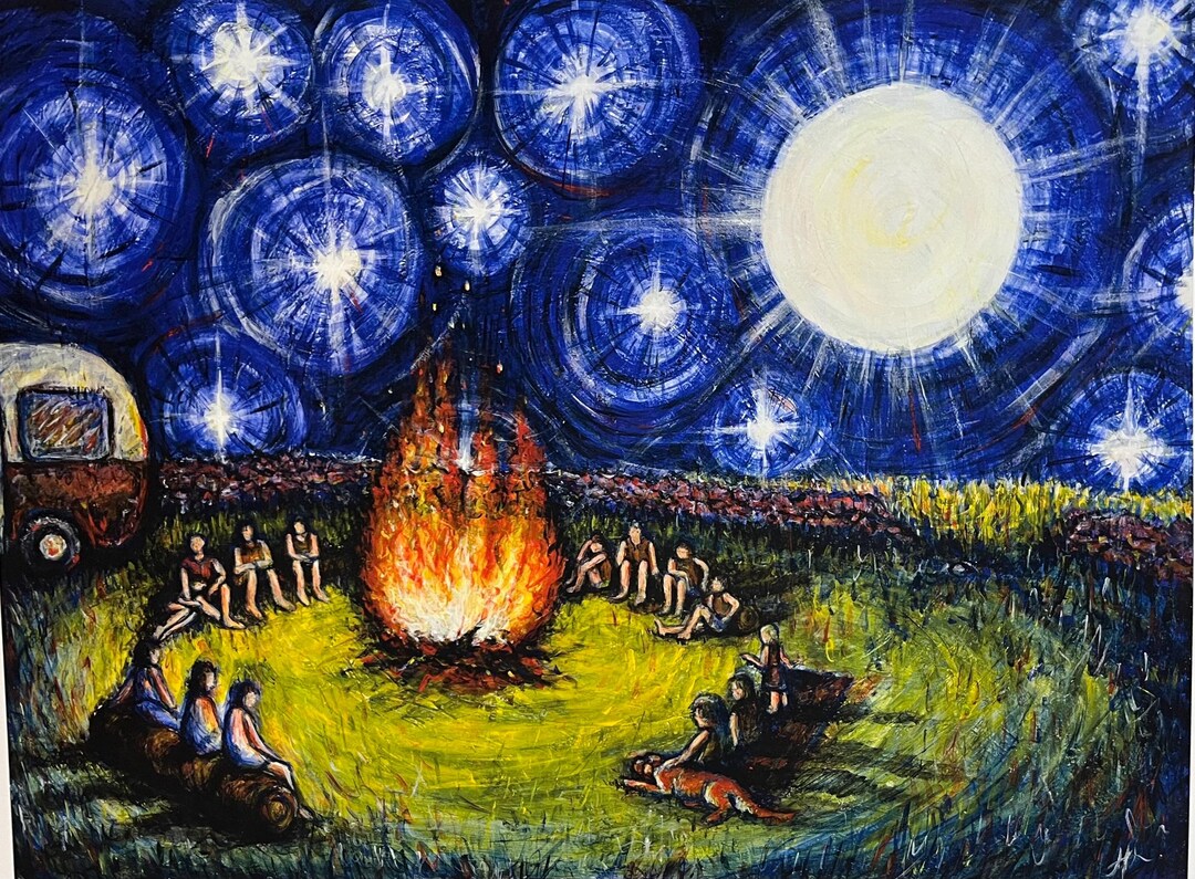 Campfire Art Print - Etsy