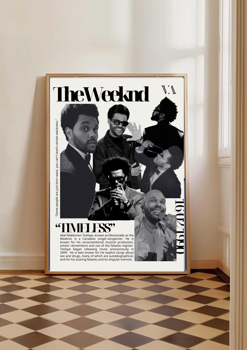 The Weeknd Poster- Wall Decor (digital Print) - Etsy