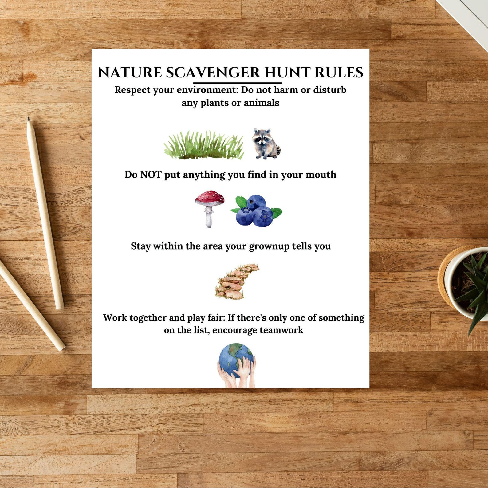 Nature Scavenger Hunt Printable Set of 3 - Treasure Hunt, Forest ...