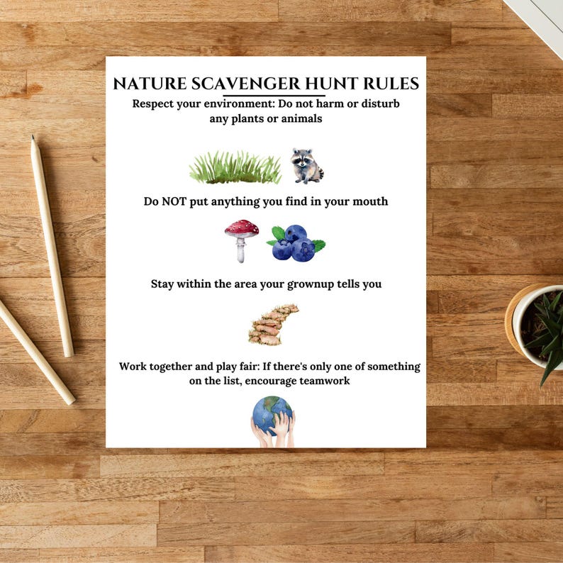 Nature Scavenger Hunt Printable Set of 3 - Treasure Hunt, Forest ...