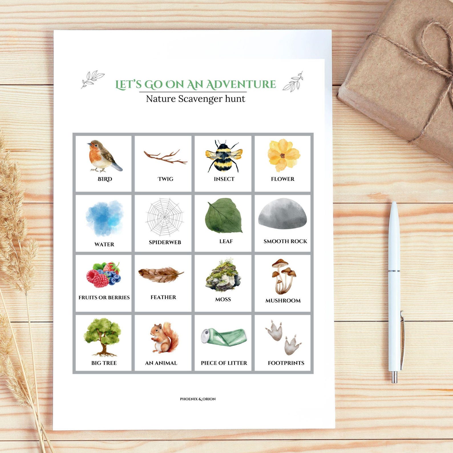 Nature Scavenger Hunt Printable Set of 3 - Treasure Hunt, Forest ...