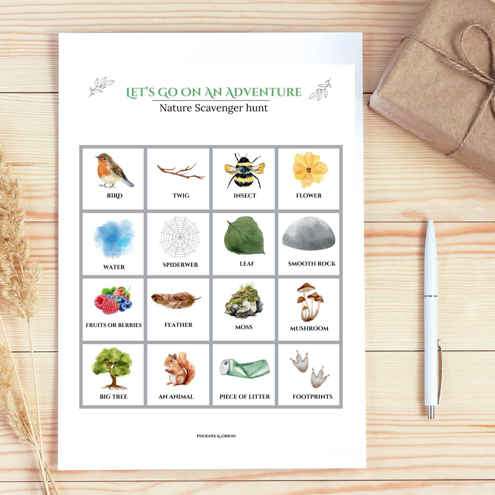 Nature Scavenger Hunt Printable Set of 3 - Treasure Hunt, Forest ...