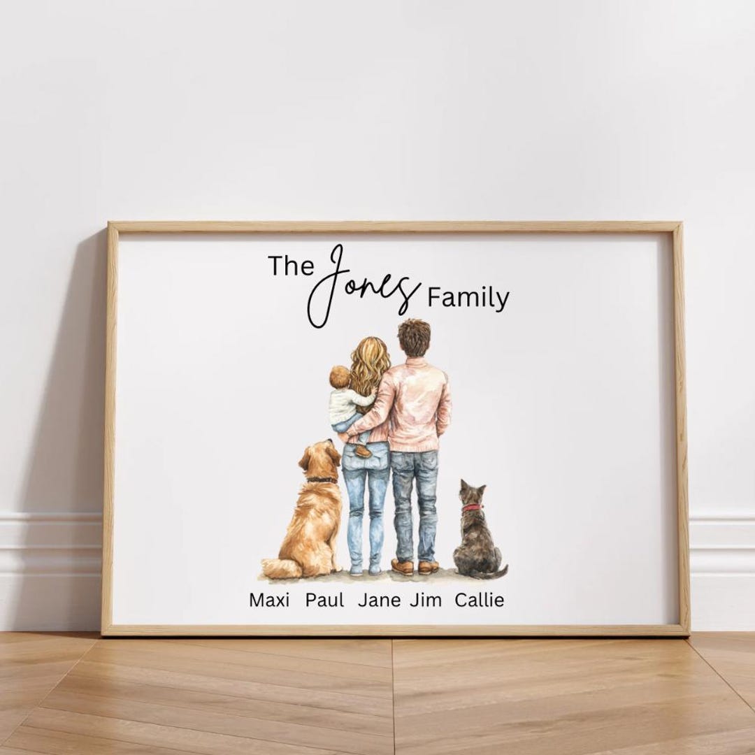 Personalized Family Art| Digital Download for Wall Decor, Coffee Mugs ...