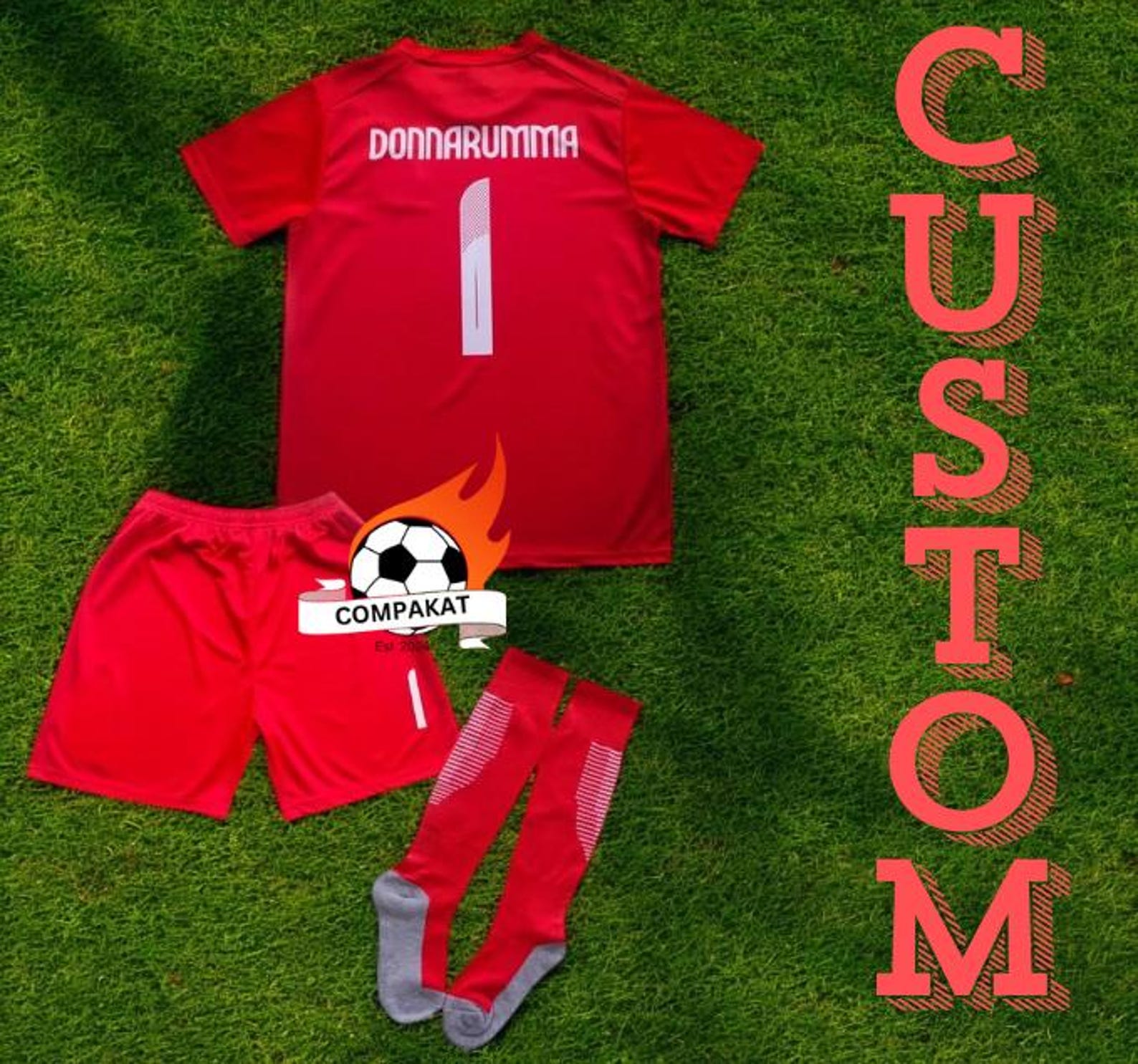 Personalized Italy #1 2024 Goalkeeper Soccer Kit - Etsy
