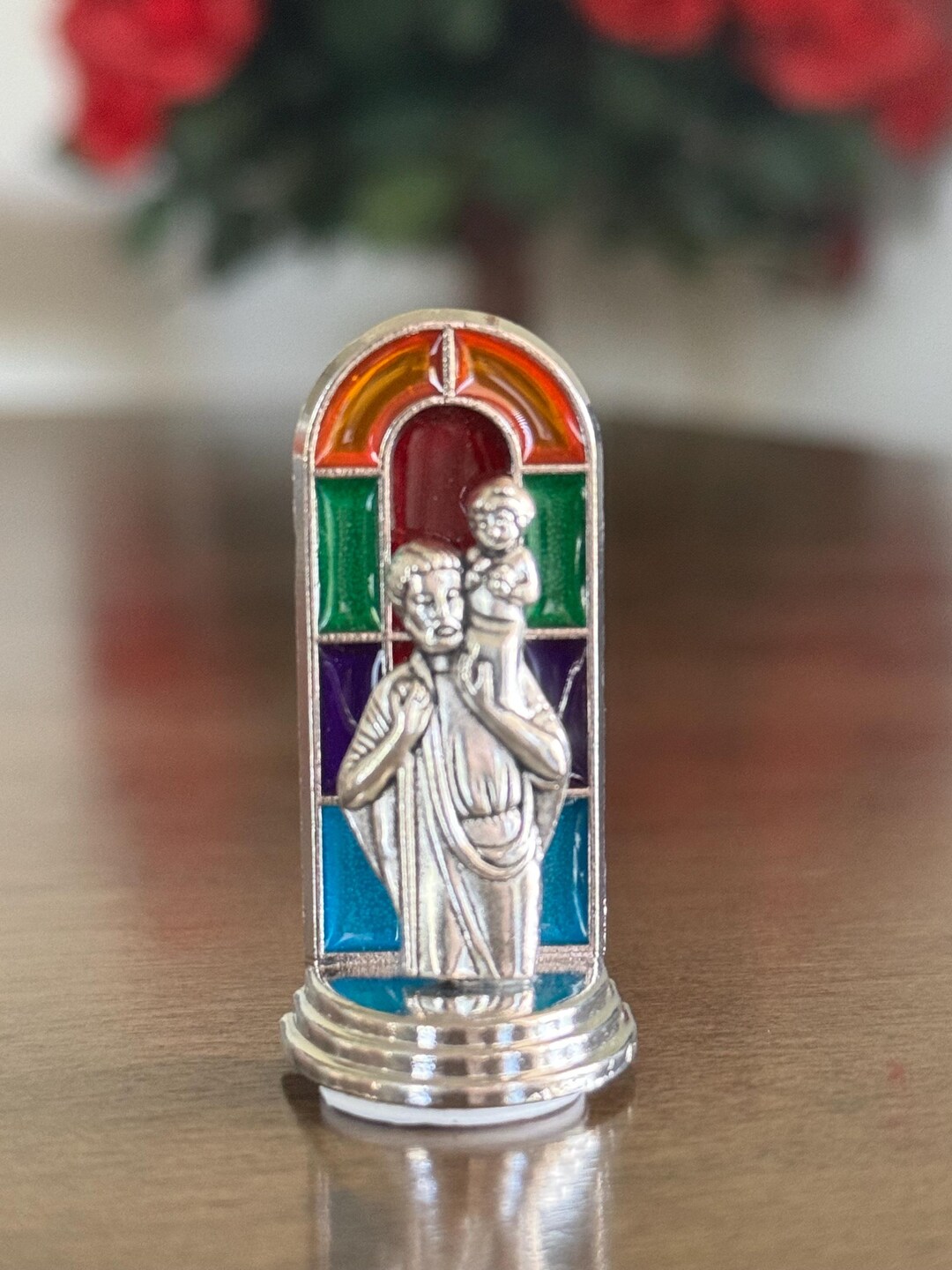 Miniature St Christopher Statue, Catholic Small Statue, St Christopher ...